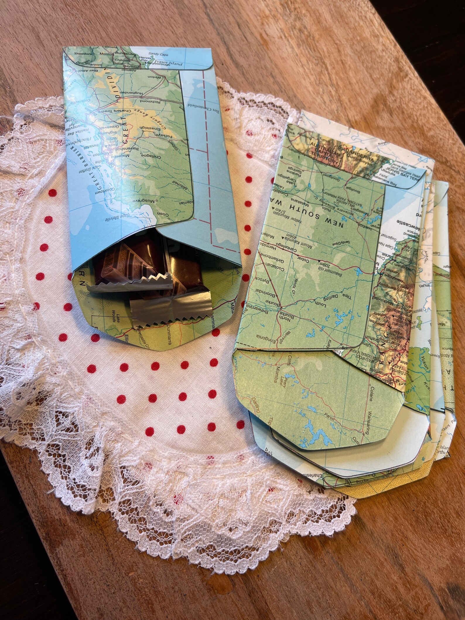 Vintage Map Envelopes, Party Favors, Envelope, Map, Repurposed ...