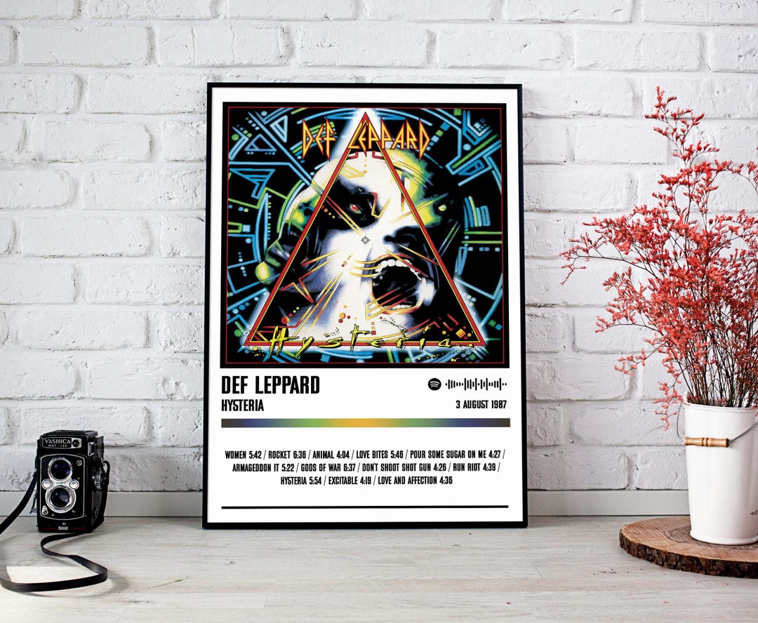Def Leppard Poster | Hysteria Album Poster | Musik Poster | Album Cover ...