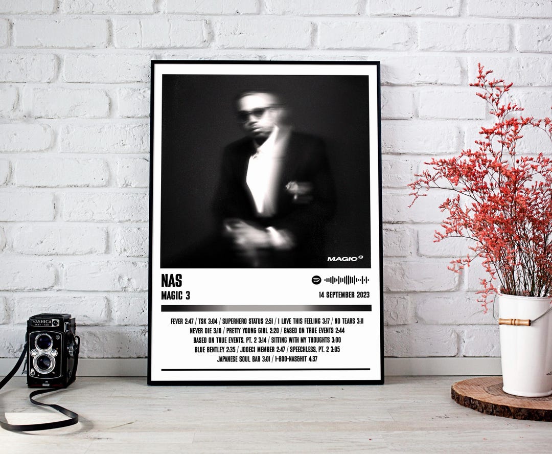Nas Poster Print | Magic 3 Album Poster | Music Poster | Album Cover ...