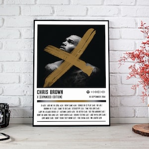 Chris Brown Poster Print | X Album Poster | Music Poster | Album Cover ...