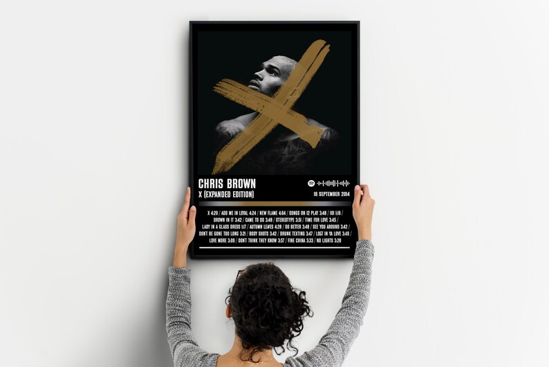 Chris Brown Poster Print | X Album Poster | Music Poster | Album Cover ...