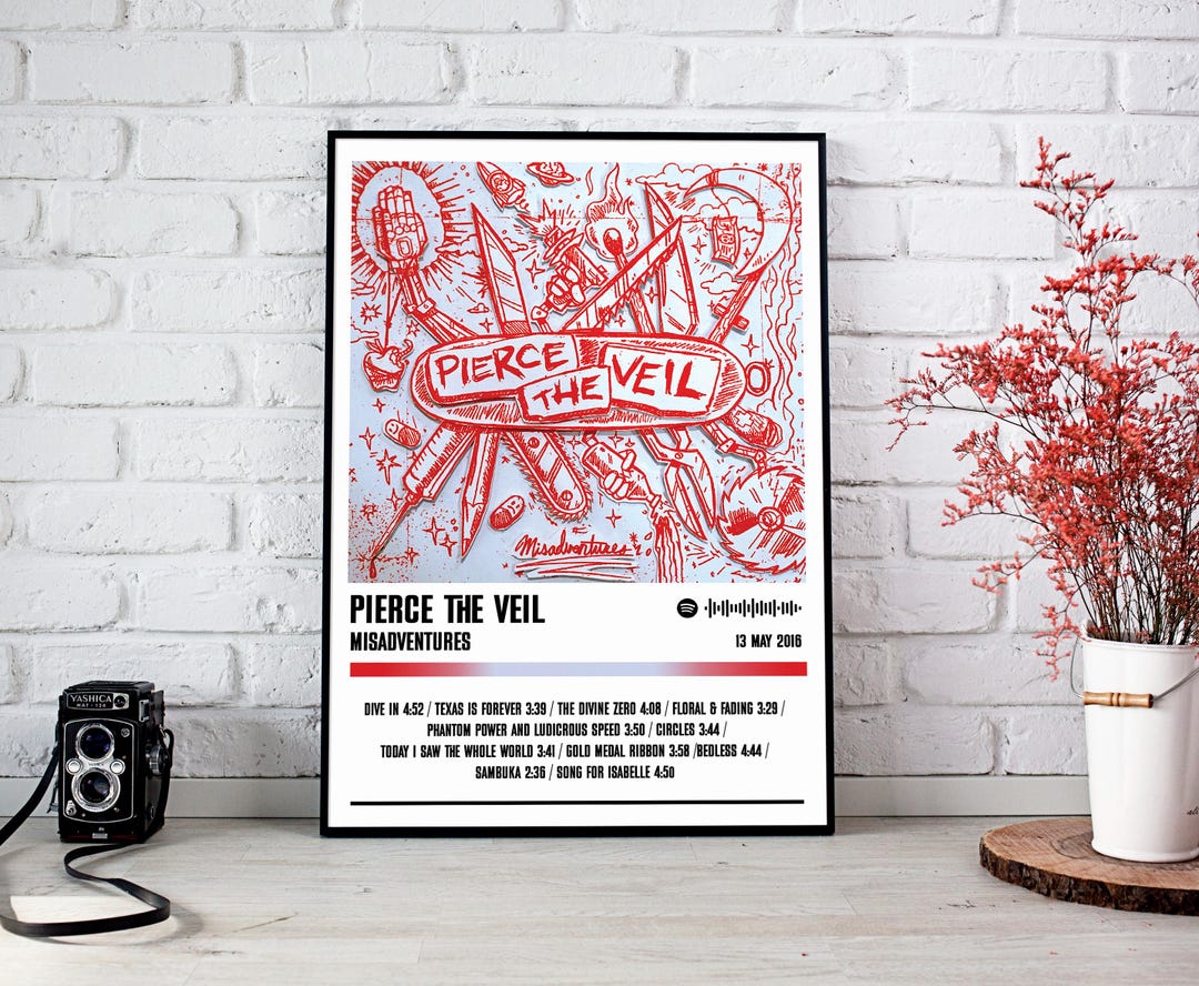 Pierce the Veil Poster Print | Misadventures Album Poster | Music ...