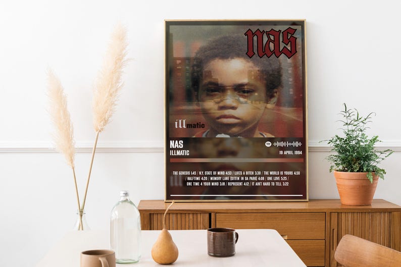 Nas Poster Print | Illmatic Album Poster | Music Poster | Album Cover ...
