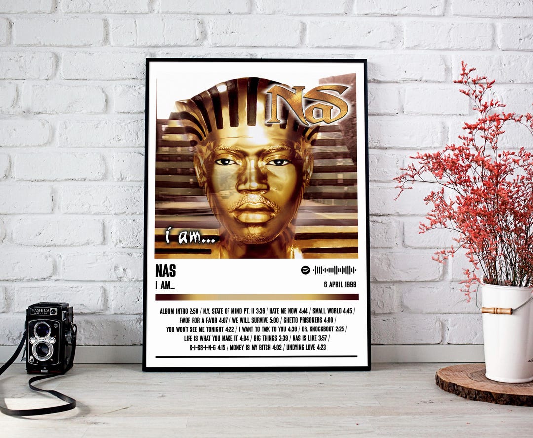Nas Poster Print | I Am Album Poster | Music Poster | Album Cover ...