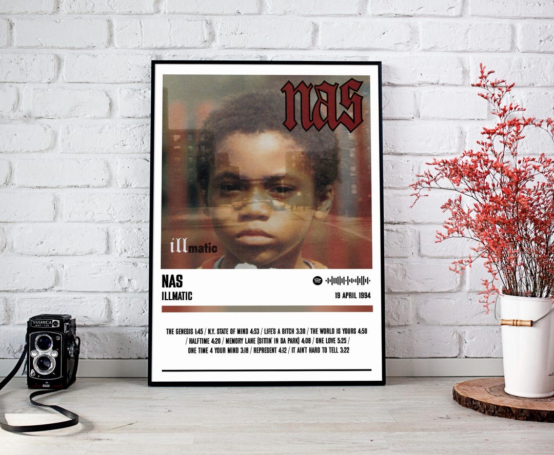 Nas Poster Print | Illmatic Album Poster | Music Poster | Album Cover ...