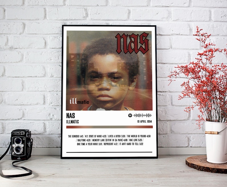 Nas Poster Print | Illmatic Album Poster | Music Poster | Album Cover ...