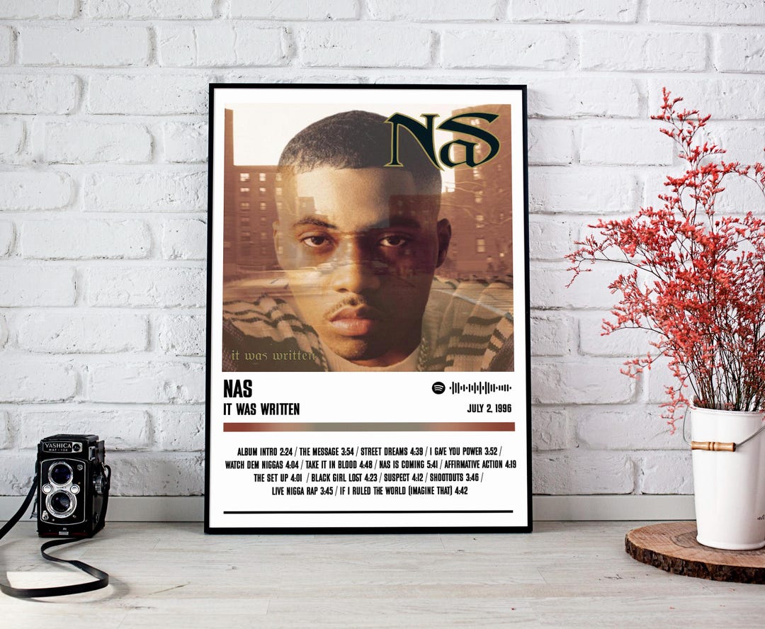Nas Poster Print | It Was Written Album Poster | Music Poster | Album ...