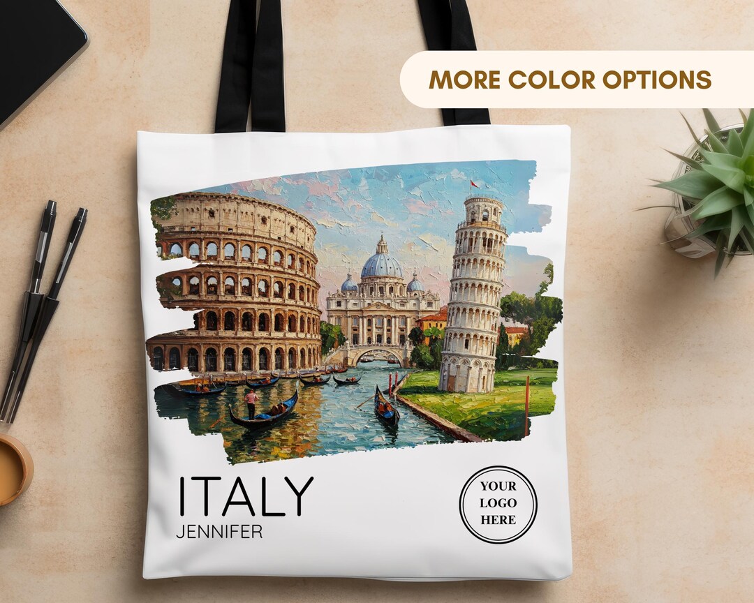 Personalized Italy Tote Bag Custom Travel Tote for Italy Lovers ...