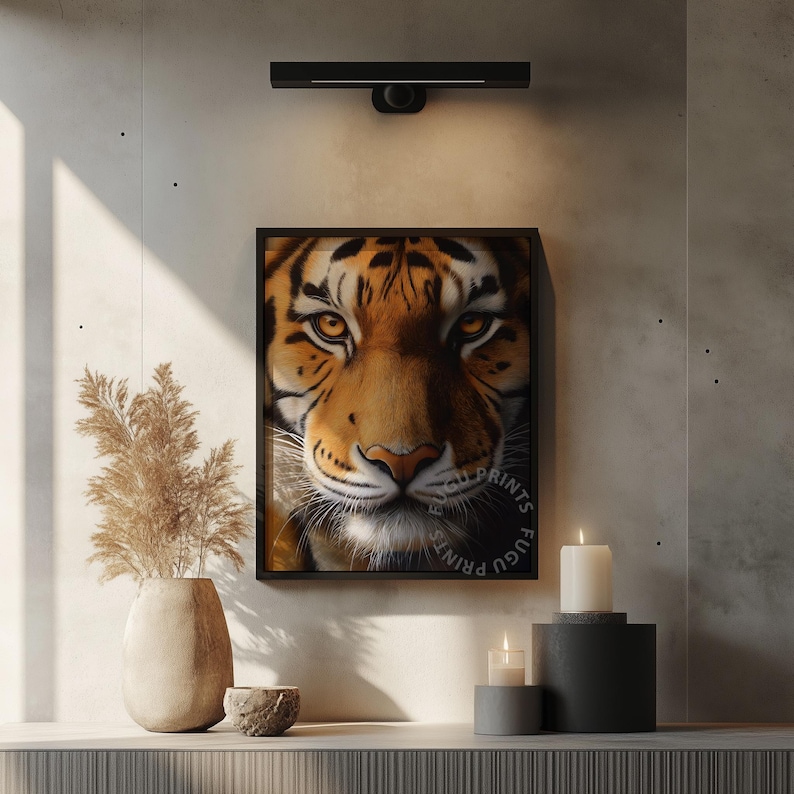 Tiger Face Digital Download | Printable Wall Art, Detailed Animal ...