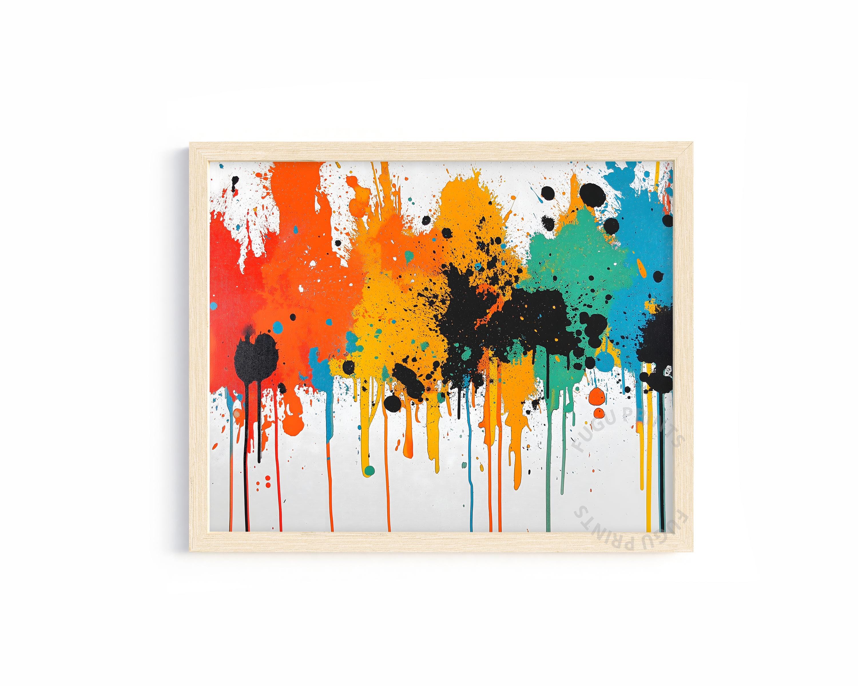 Abstract Expressionism Digital Print | Colorful Splatter Art Printable ...