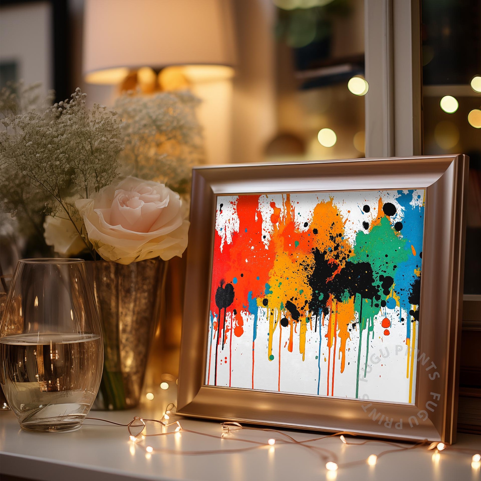 Abstract Expressionism Digital Print | Colorful Splatter Art Printable ...