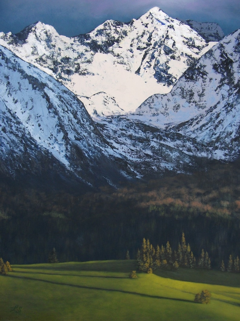 Mountains Valley Spring Snow Capped Fall Autumn Nature - Etsy