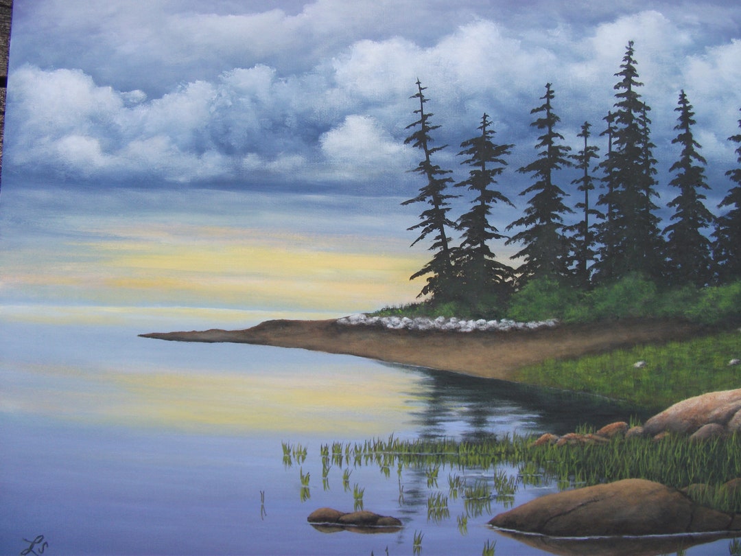 Lake, Beach, Trees, Clouds, Water Reflection, Ocean, Spring, Summer ...