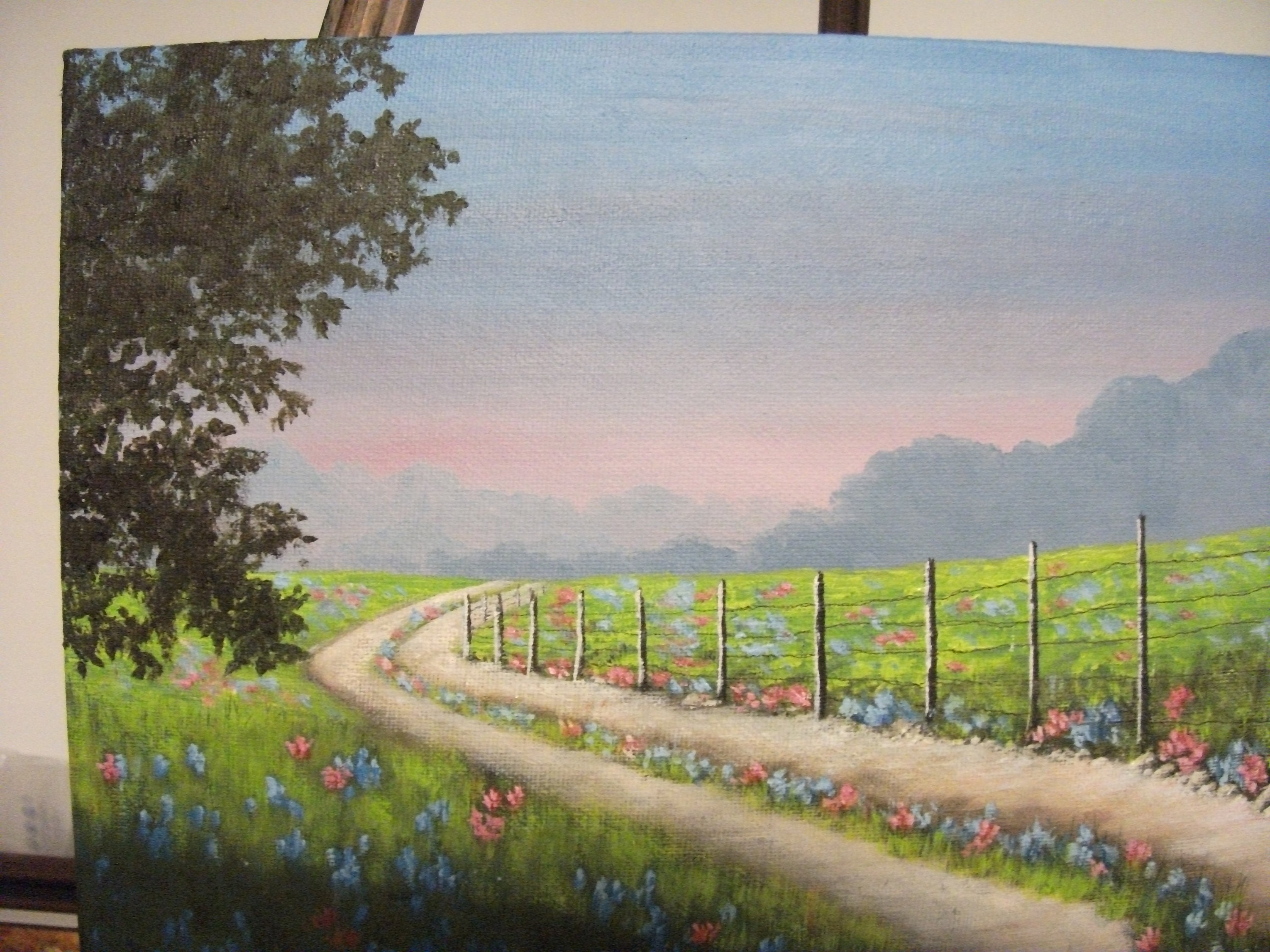 Flowers, Field, Path, Road, Fence, Summer, Spring, Trees, Farm, Country ...