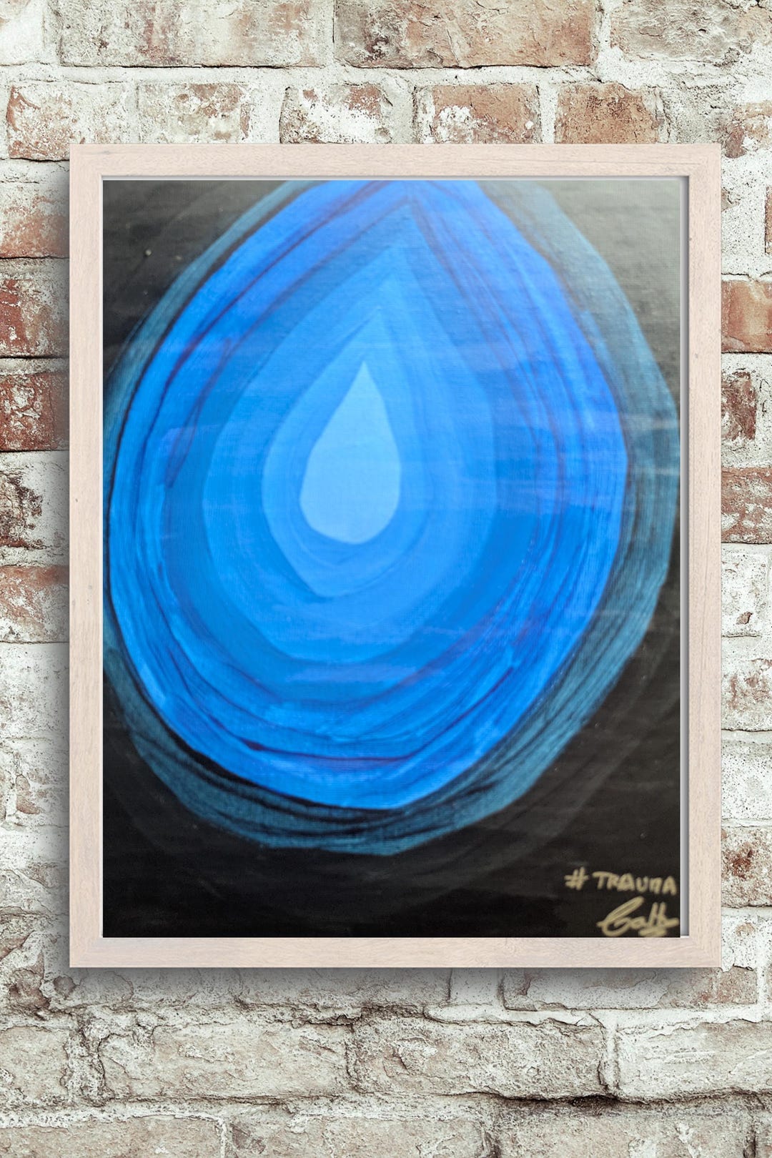 Emotional Art #trauma 3 – Blue Tear and Depth – Contemporary Painting ...