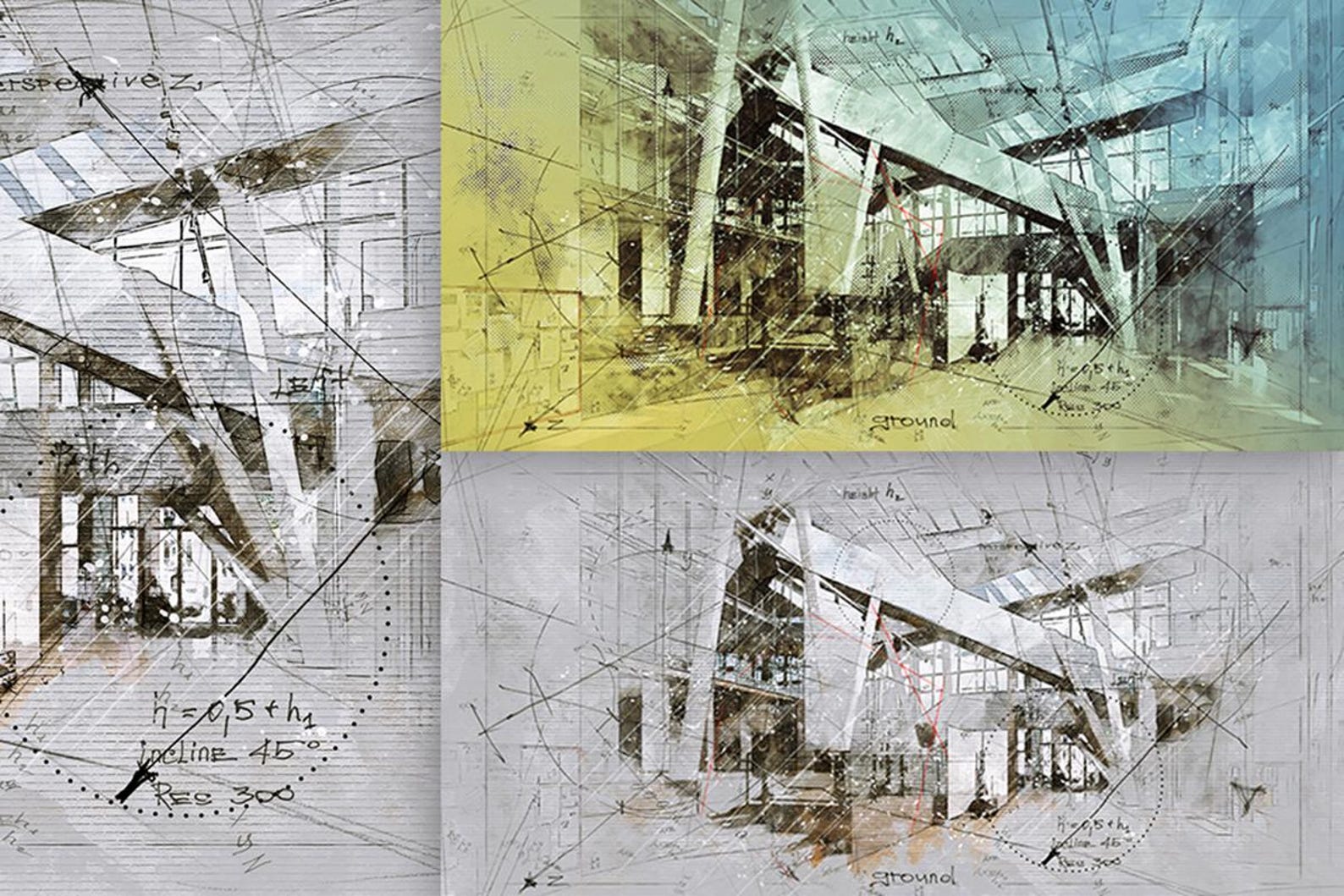 Arch Sketch Photoshop Action - Etsy