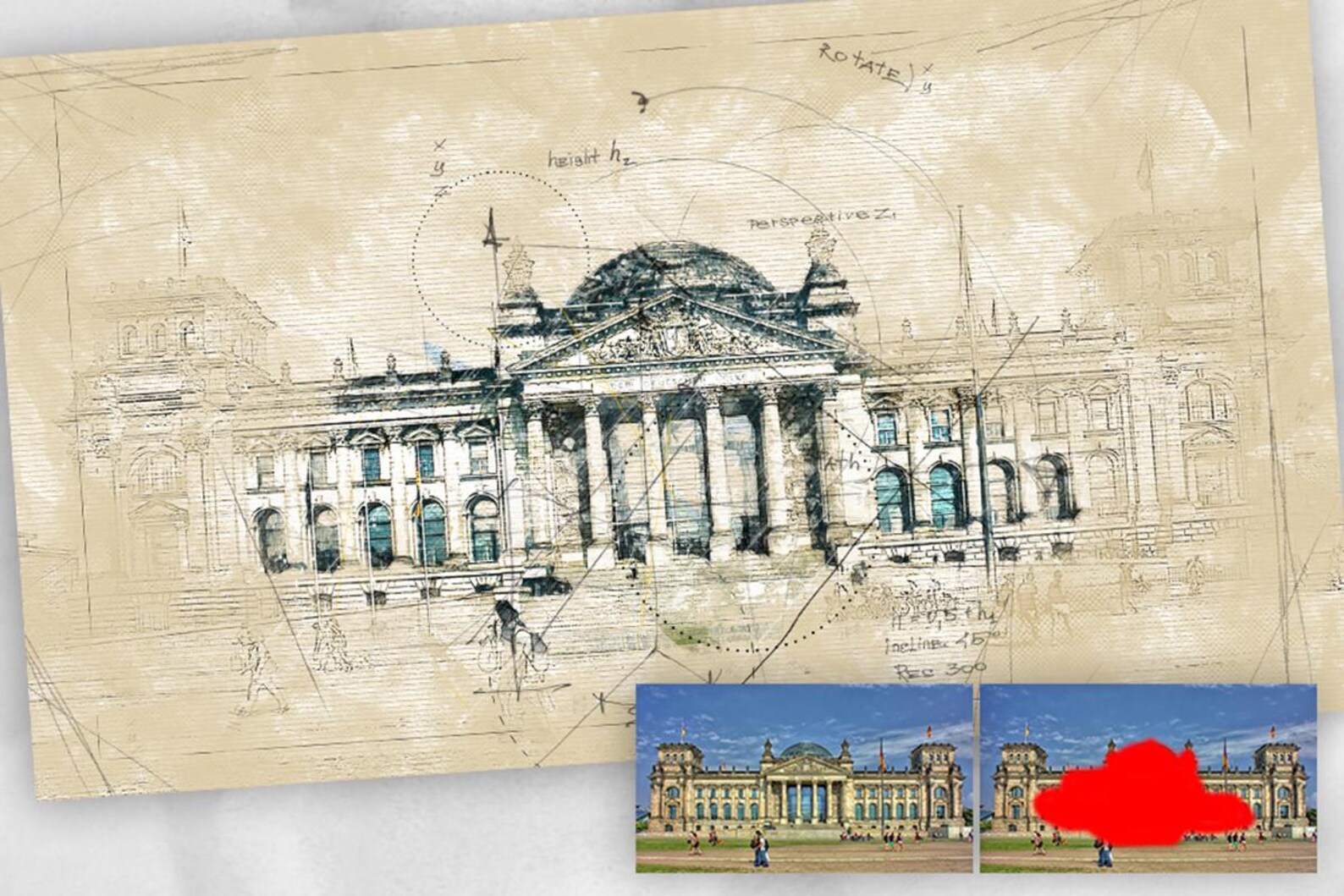 Arch Sketch Photoshop Action - Etsy