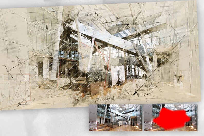 Arch Sketch Photoshop Action - Etsy