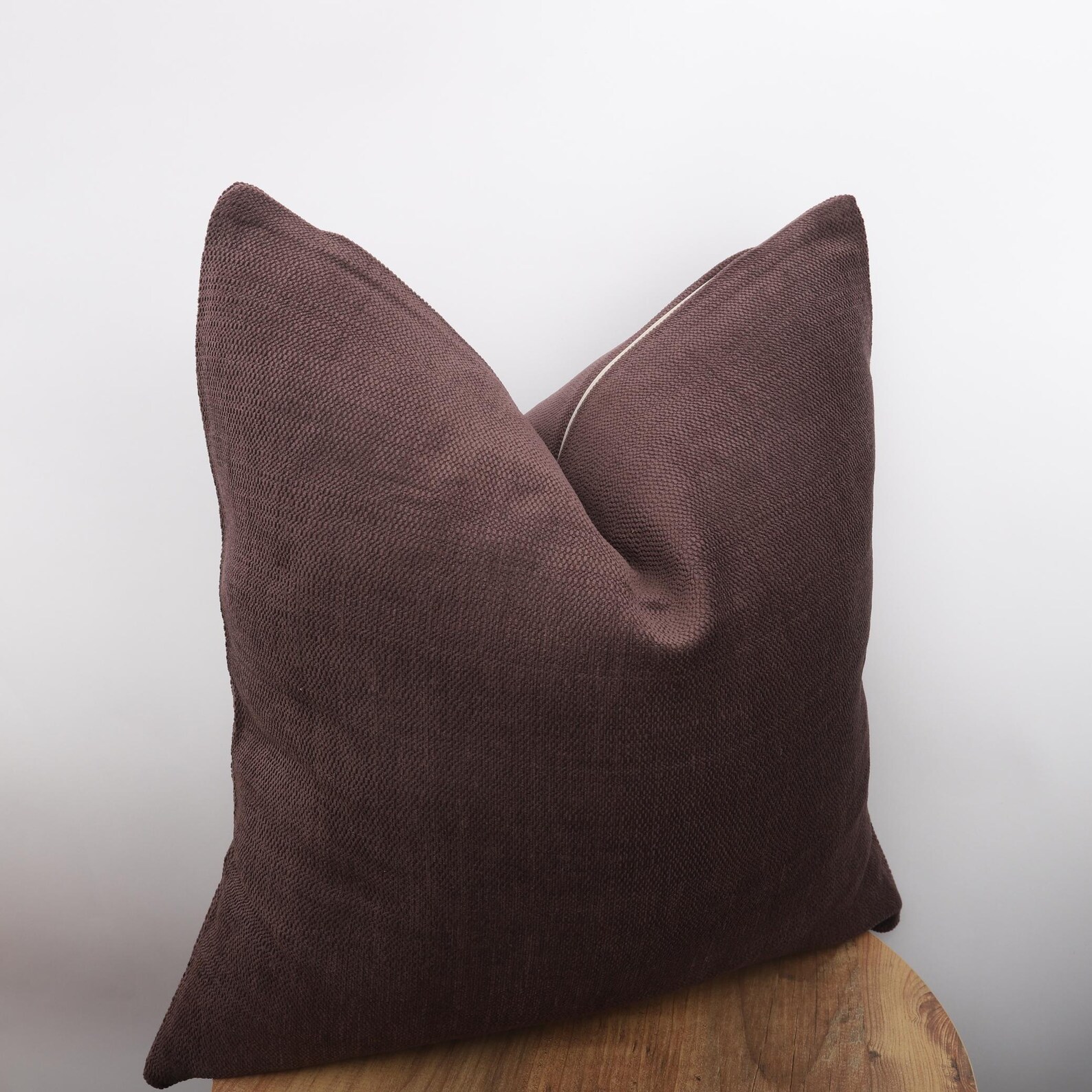 Plum Color Linen Throw Pillow Cover, Dark Purple Linen Pillow Cover ...