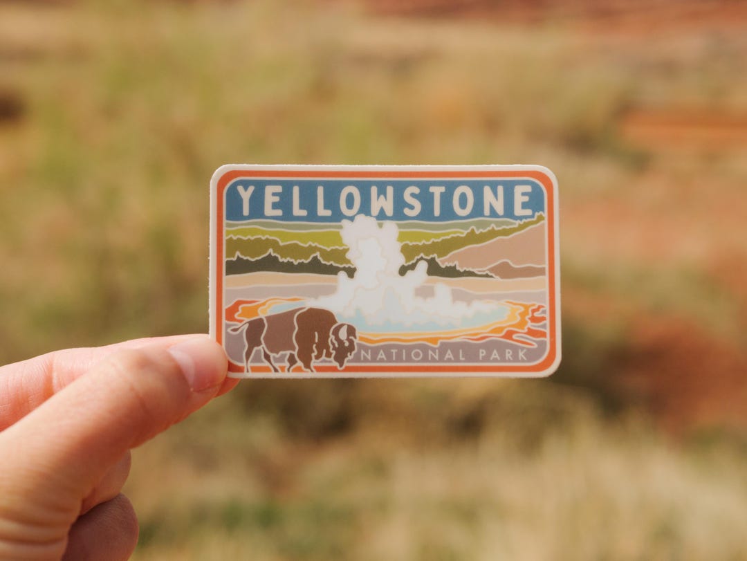 Yellowstone National Park Wyoming Vinyl Sticker | Laptop Sticker ...