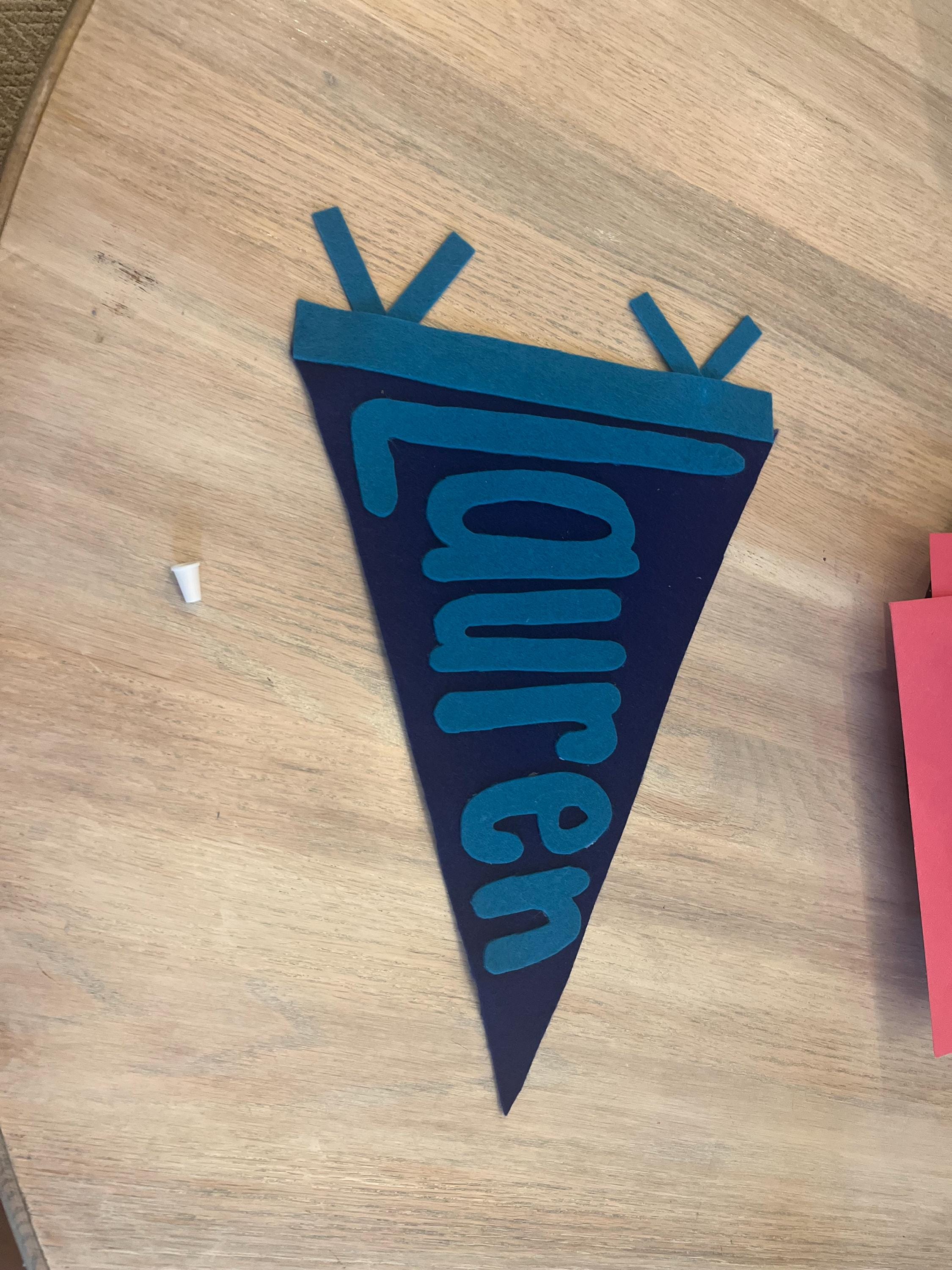 Personalized Felt Pennant | Sorority, College, Game Day, Dorm - Etsy