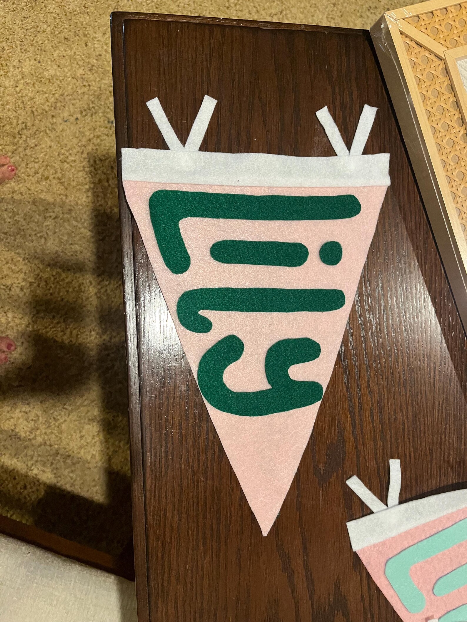 Personalized Felt Pennant | Sorority, College, Game Day, Dorm - Etsy