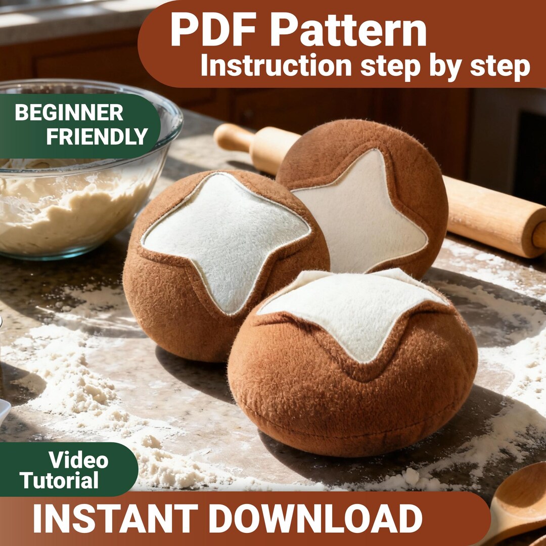 Kaiser Roll Mascot Sewing Pattern PDF + Video Tutorial - Etsy