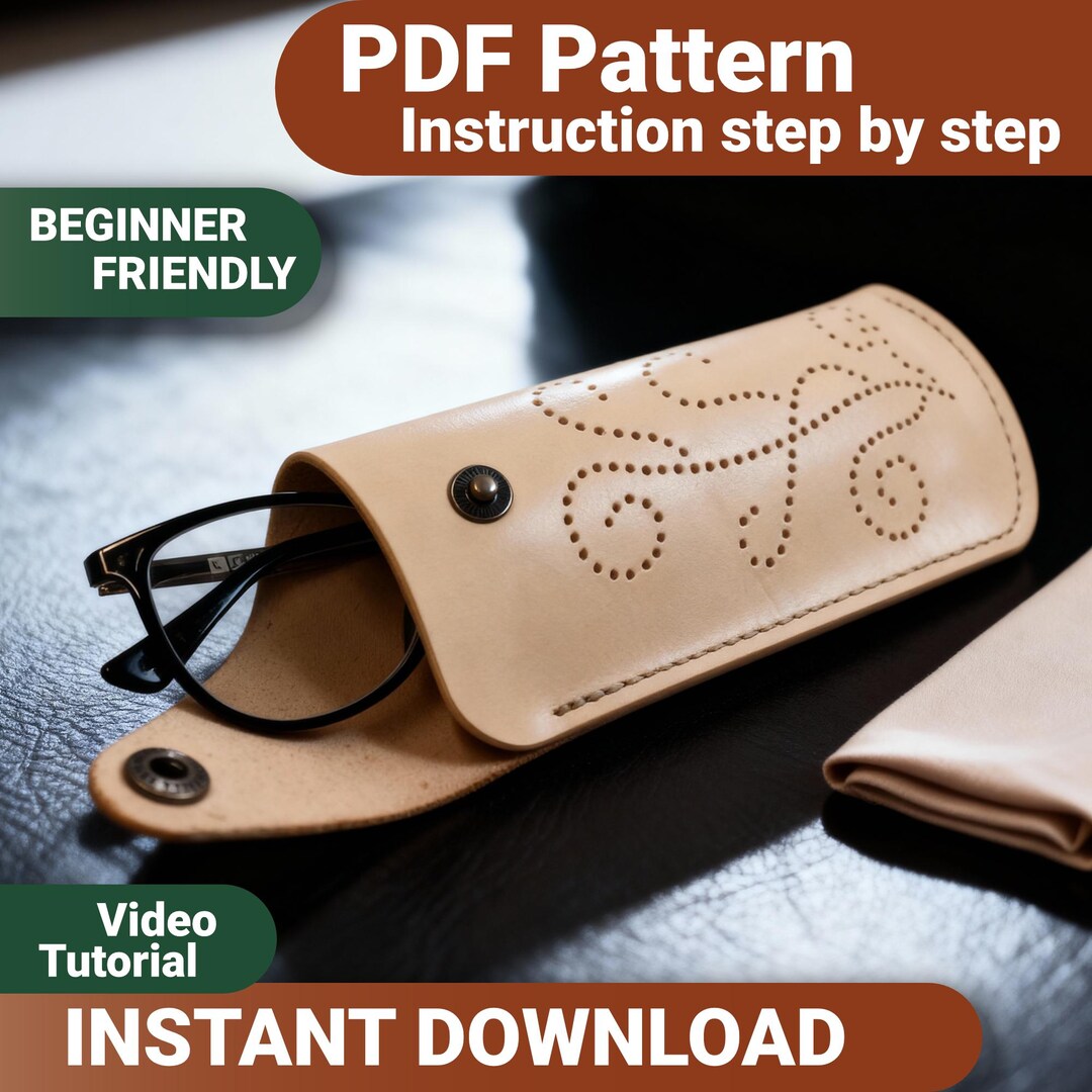 Leather Glasses Case Pattern – PDF Sewing Template for Handmade ...