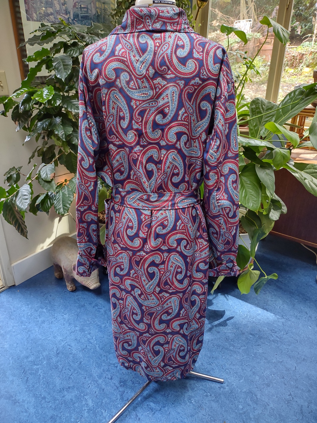 Vintage Paisley Mid Century Robe Dressing Gown - Etsy