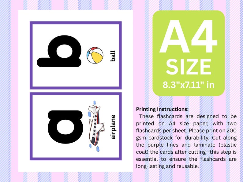 A-Z Flash Cards Capital & Small Tracing Letters Handwriting Practice ...