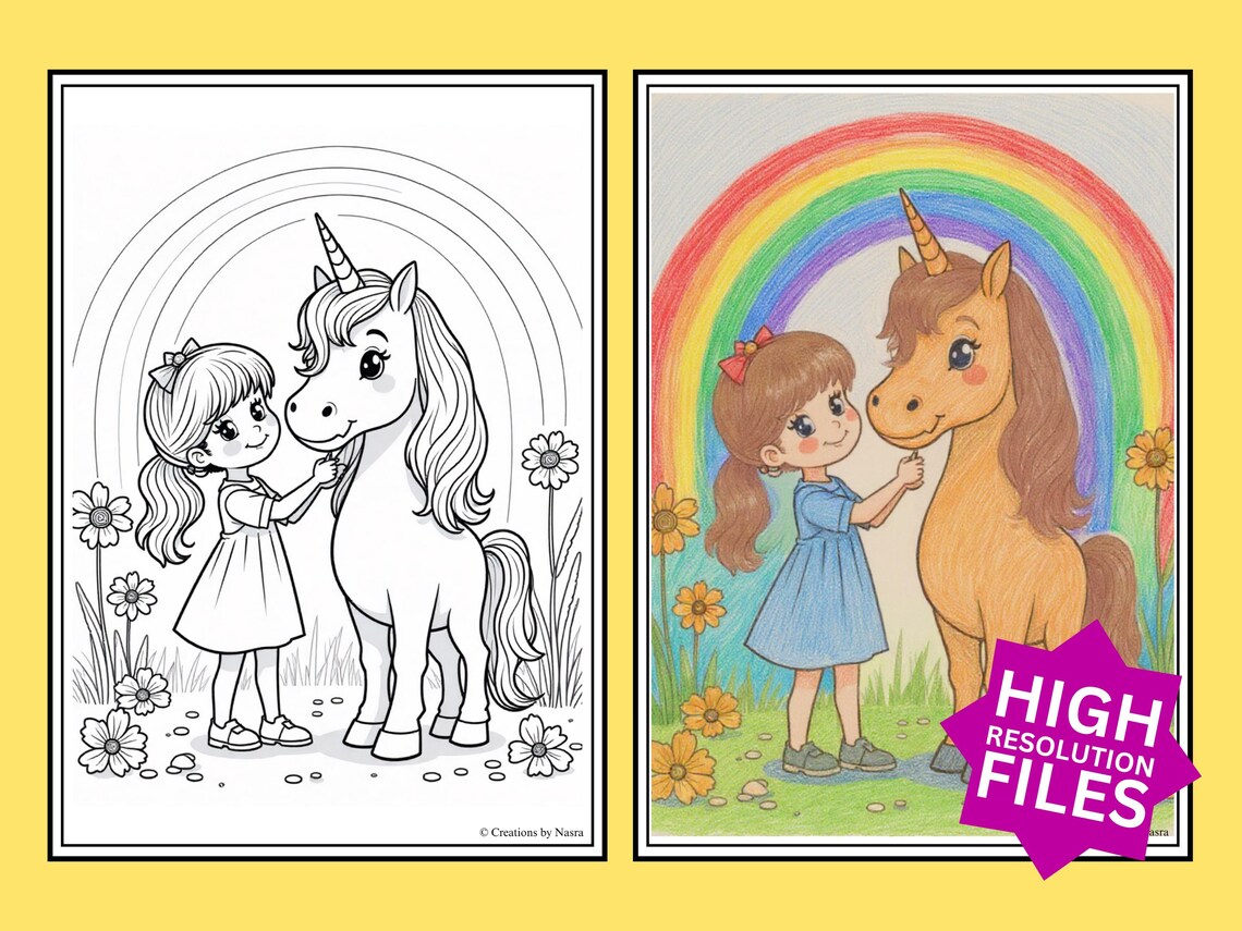 Unicorn Coloring Pages | Cute Pony Coloring | Magical Fantasy Printable ...