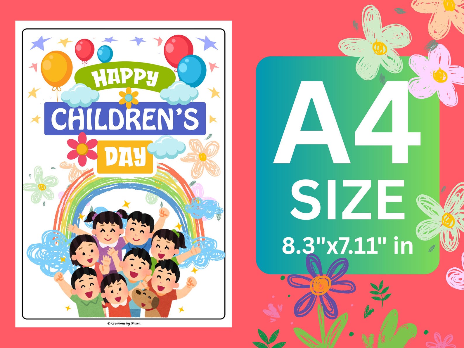 Children’s Day Coloring Worksheets | Coloring Pages | Cut & Paste ...