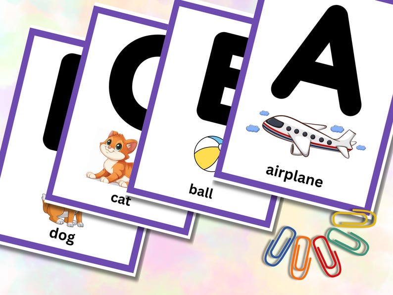 A-Z Flash Cards Capital & Small Tracing Letters Handwriting Practice ...