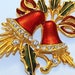 Vintage Christmas Rhinestone Bell Brooch - Etsy