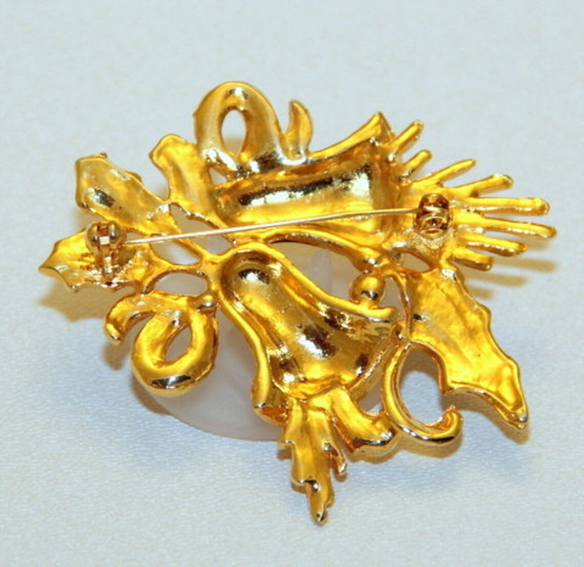 Vintage Christmas Rhinestone Bell Brooch - Etsy