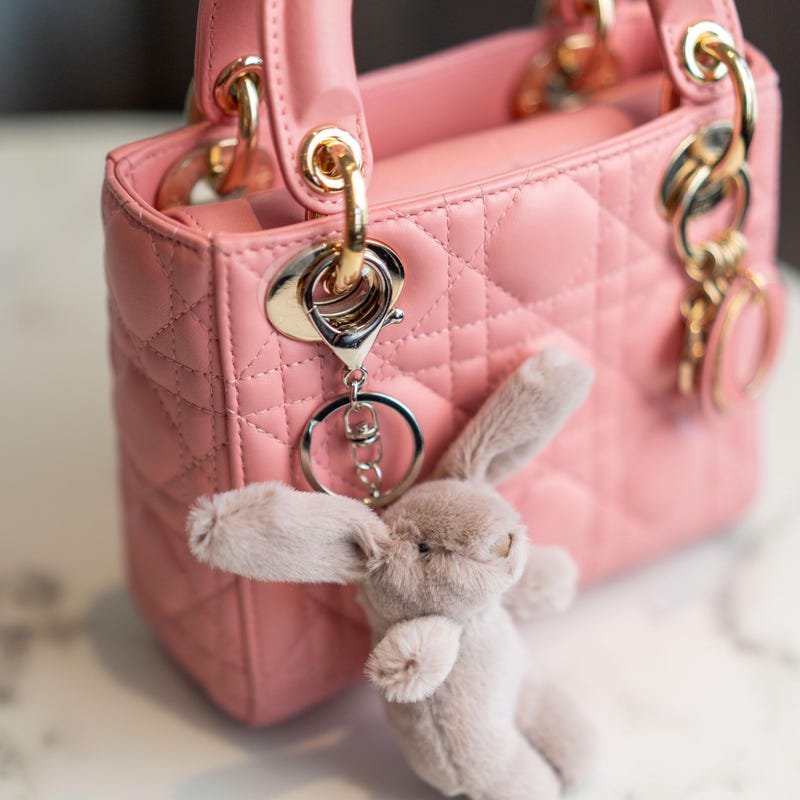Fluffy Bunny Rabbit Keychain - Etsy