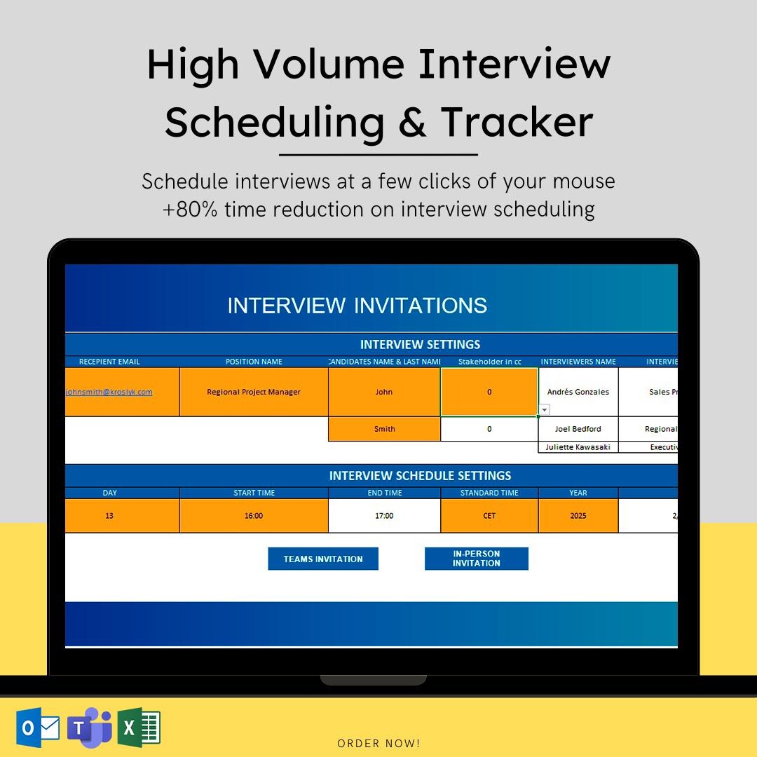 Interview Scheduling Email Automation and Tracker Tool - Etsy