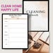 Printable Cleaning Checklist, Cleaning Cards, Cleaning by Room, Home ...