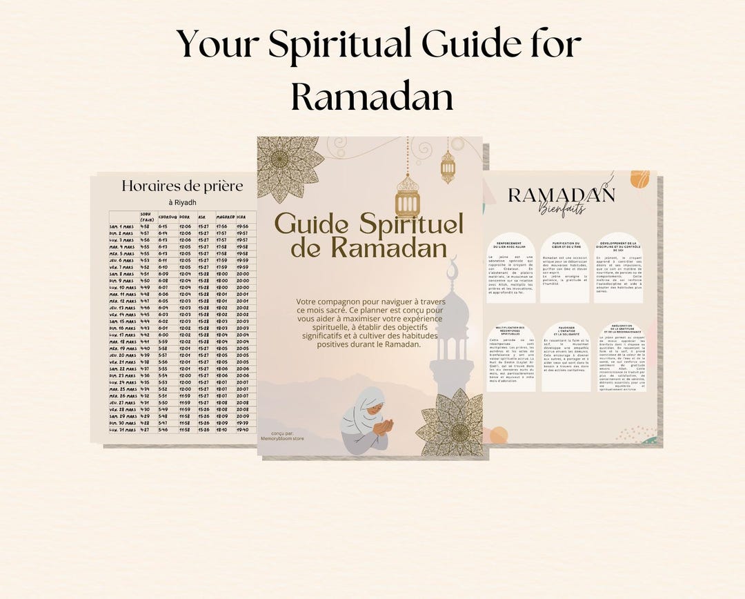 Ramadan Planner – Spiritual Guide of Ramadan, Islamic Daily Journal ...
