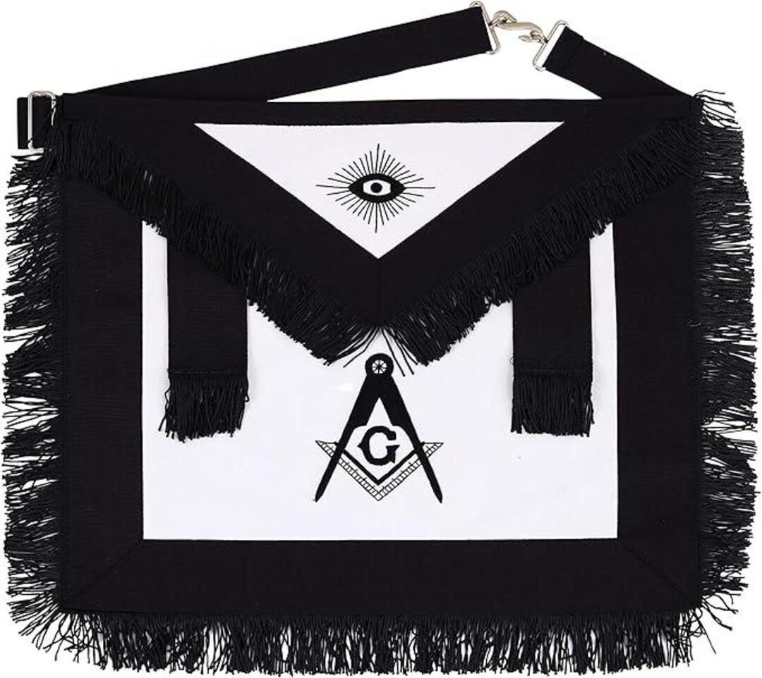 Masonic Master Mason Funeral Apron 100% Lambskin Leather FRINGE Hand ...