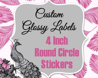 3 Inch Round Custom Stickers Regular Glossy or Glossy Vinyl | Etsy