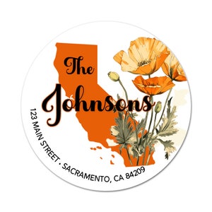 Personalized Return Address Stamp Poppy - Etsy