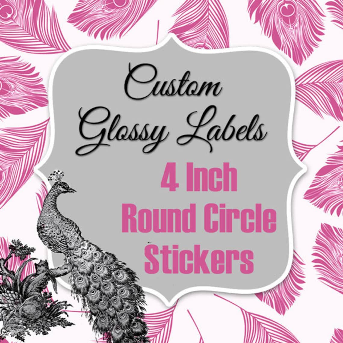 4 Inch Round Custom Stickers Regular Glossy or Glossy Vinyl | Etsy