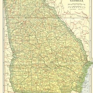 Personalized Map Wedding Welcome Labels Atlanta Georgia State of ...