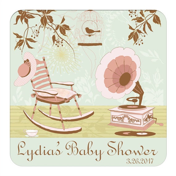 Custom Baby Shower Labels Personalized Sweet Dreams Rocking | Etsy