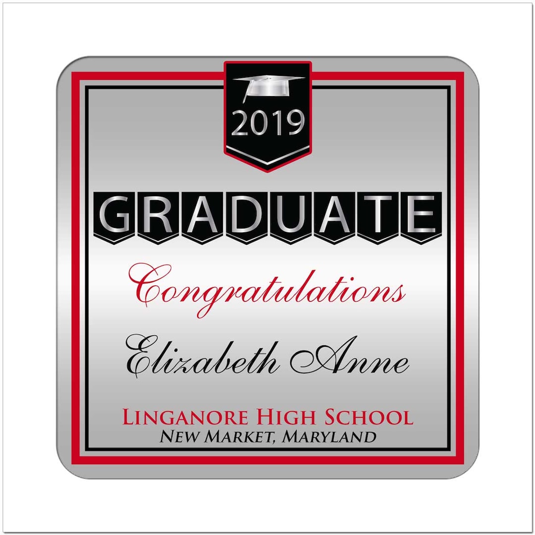 Custom Graduation Labels / Class of 2019 Graduate / Personalized ...