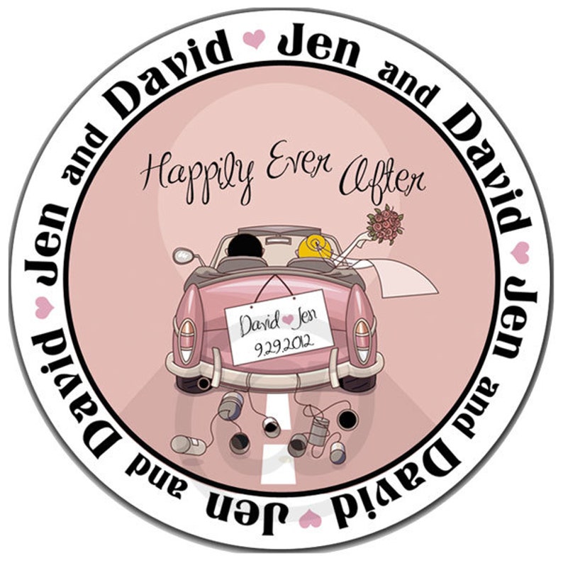 Personalized Wedding Favor Labels Happily Ever After 100 - Etsy