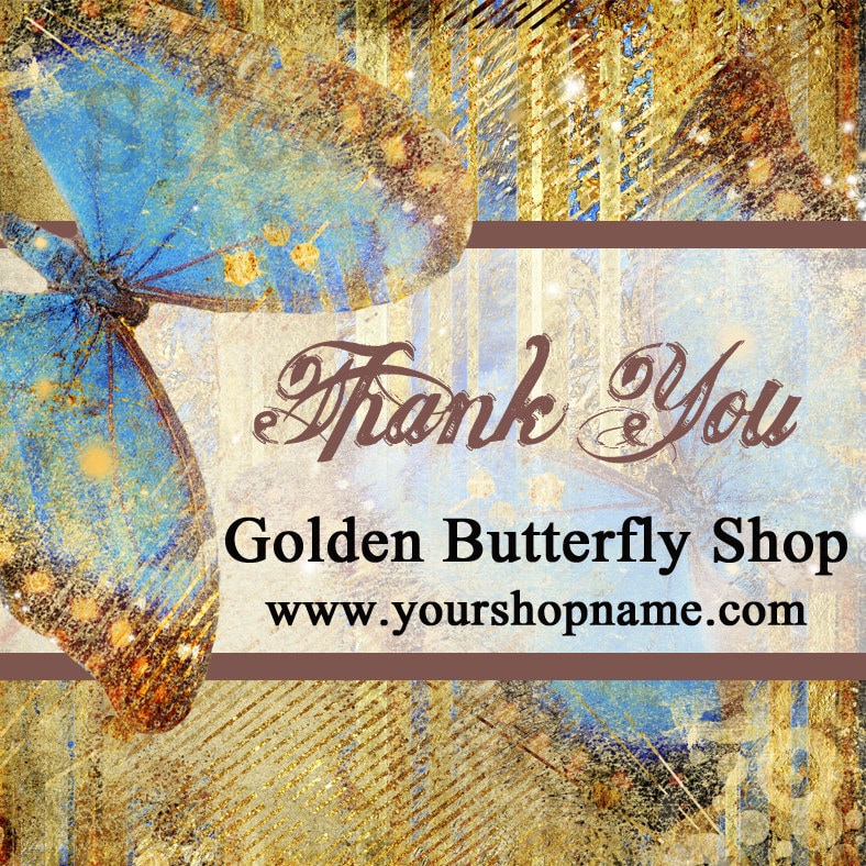 Personalized Golden Butterfly Labels | Etsy