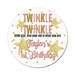 Custom Birthday Labels Personalized Twinkle Twinkle First Birthday Pink ...