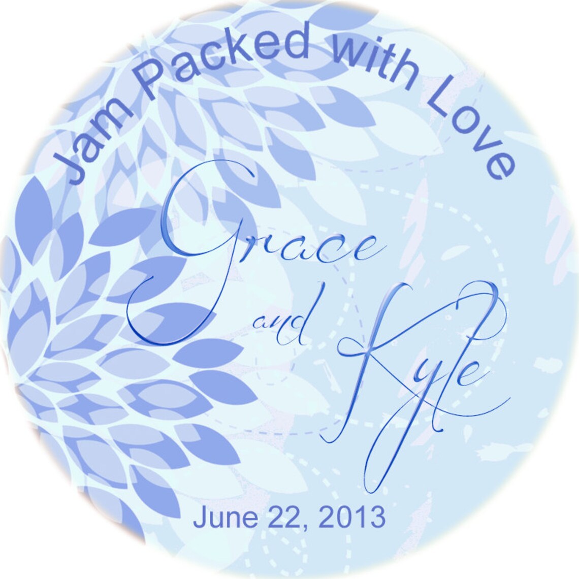 Wedding Labels Personalized Retro Flowers Round Glossy Stickers for ...